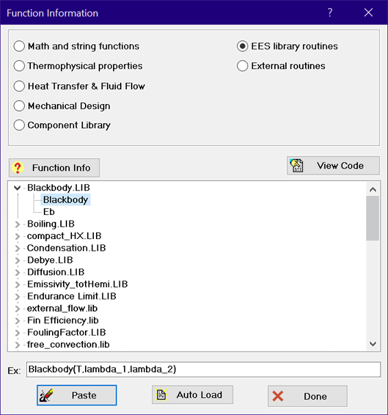 Function Information