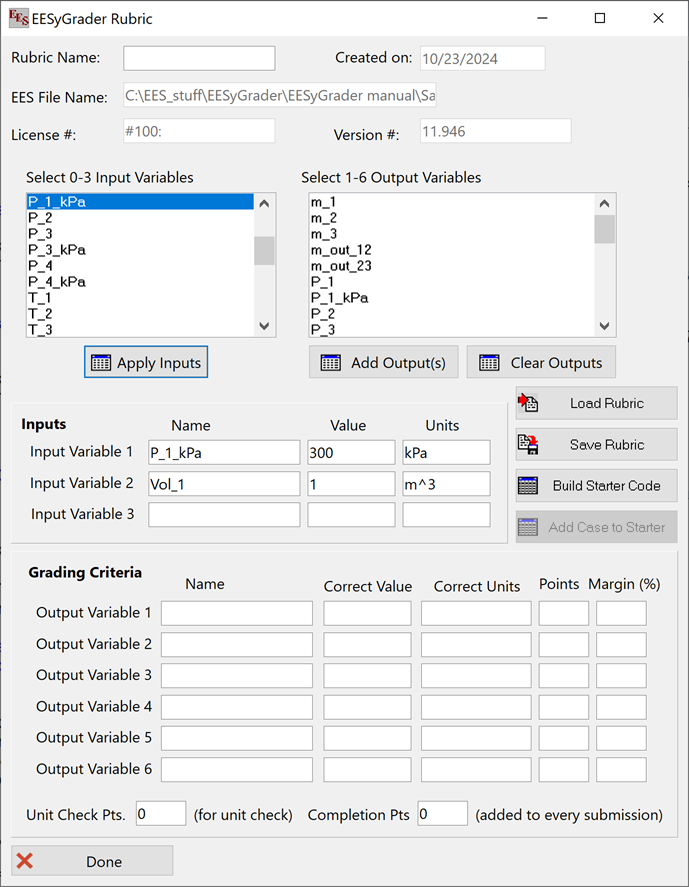 Create an EESyGrader Rubric